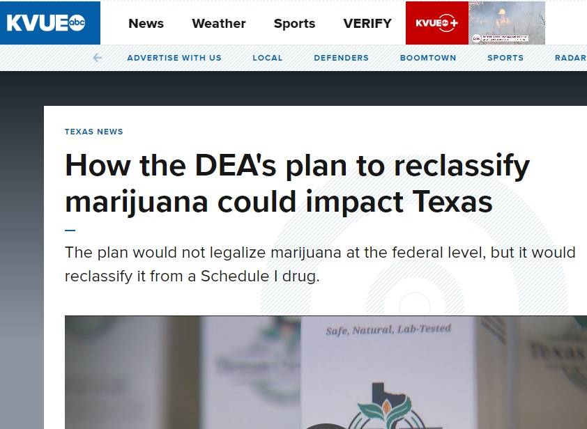 How the DEA's plan to reclassify marijuana could impact Texas